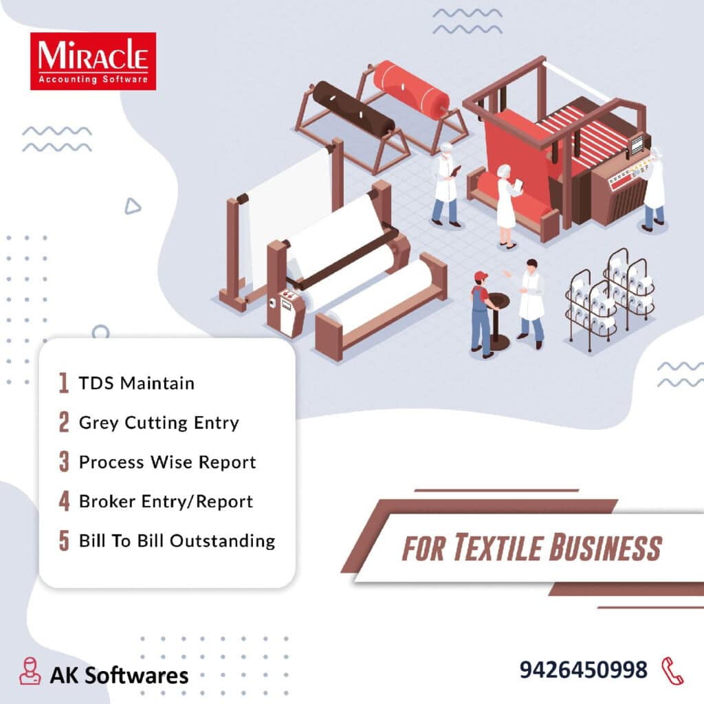 Miracle GST Textile Accounting software | Fabric Inventory software