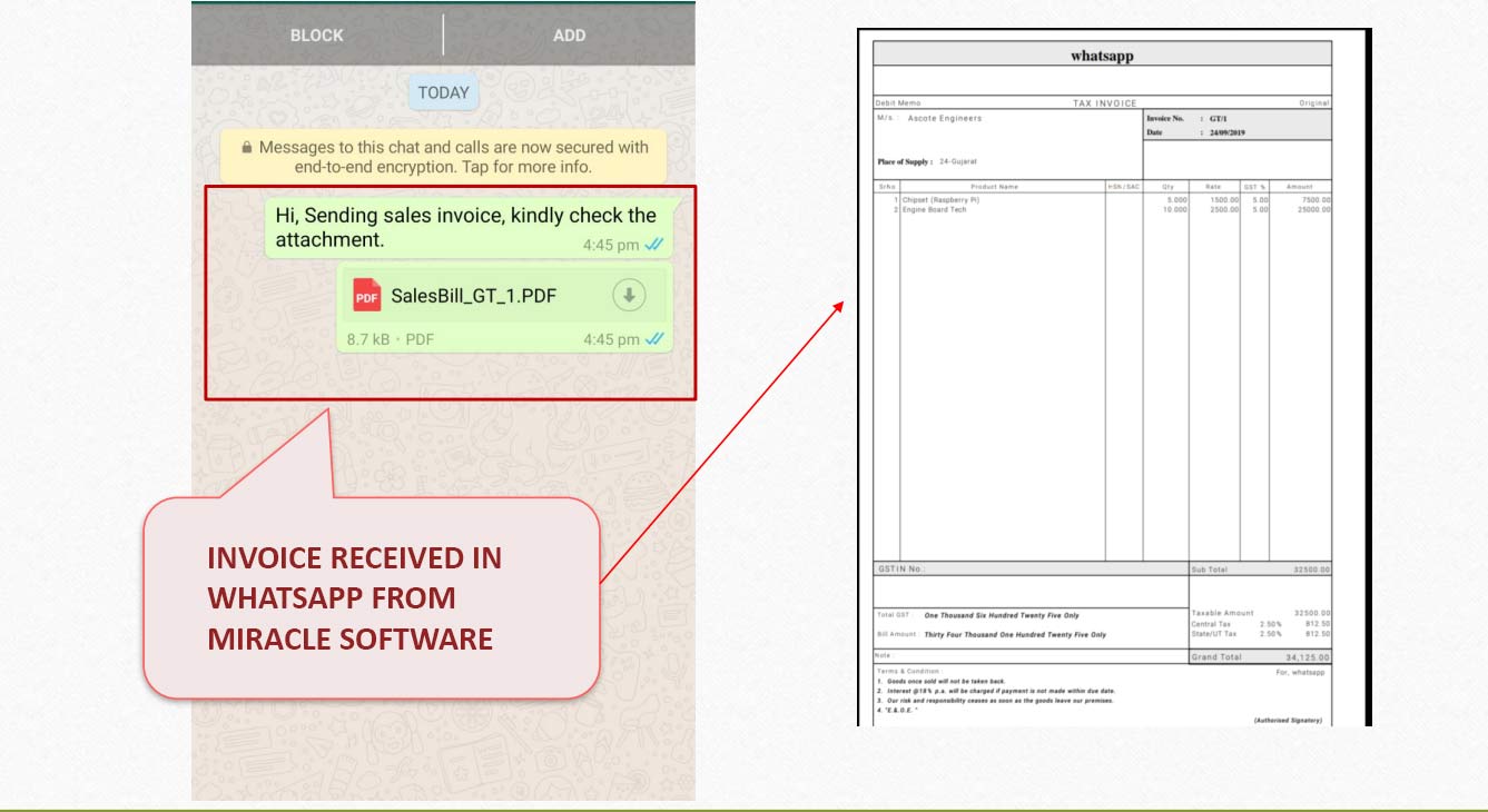 WhatsApp Facility in Miracle Software | Miracle Accounting Software ...